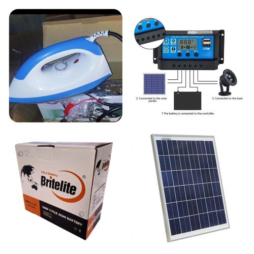 Solar Pressing Iron With Panel/charge Controller And Battery - Springs ...